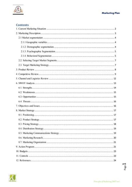 Marketing Plan -5 | PDF