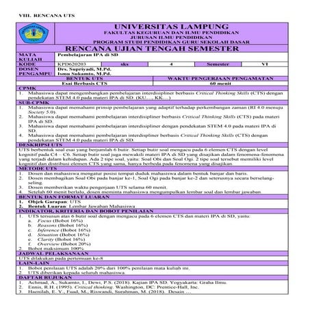 7. rencana uts | PDF