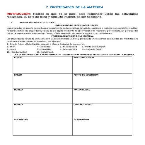 7. PROPIEDADES DE LA MATERIA | PDF