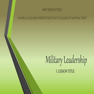 Basic army leadership | PDF