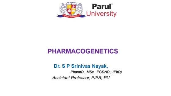 Pharmacogenetics | PPT