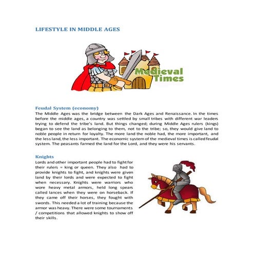 Daily life in Medieval Europe | PDF