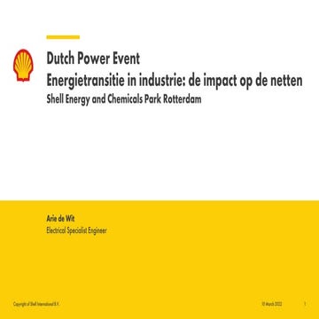 Energietransitie in industrie: de impact op de netten - Shell Energy ...