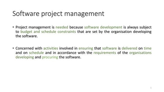 Software Engineering (Project Scheduling) | PPT