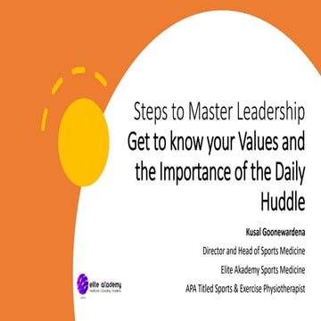 Steps to Master Leadership - Know your Values and the Importance of the ...