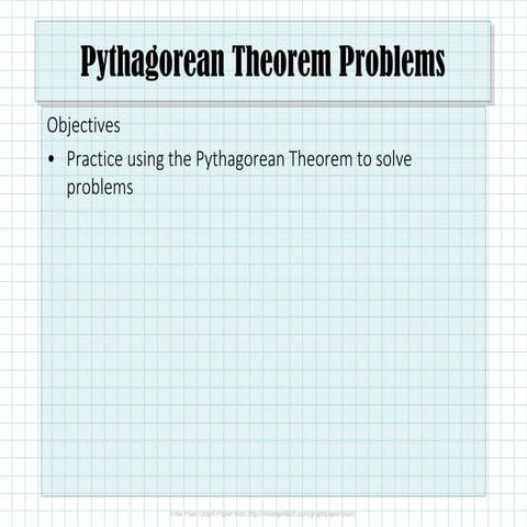 7.3 Pythagorean Theorem Problems | PPT