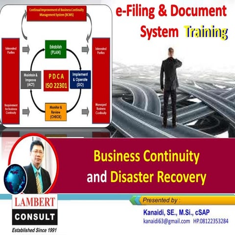 Business Continuity & Disaster Recovery _Training "e-Filing & Document ...
