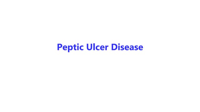 Peptic ulcer disease(PUD) | PPTX