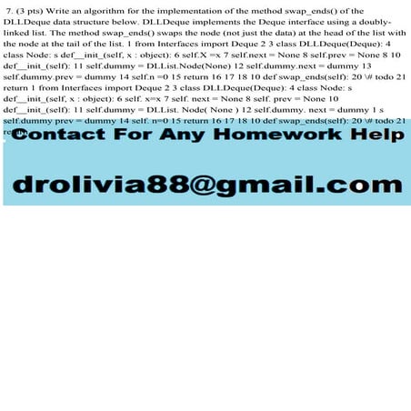 7. (3 pts) Write an algorithm for the implementation of the method sw.pdf