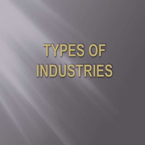 Types of Industry | PPT