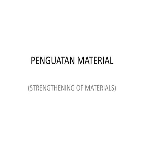 PENGUATAN MATERIAL serta konsep deformasi | PPTX