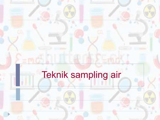 Cara Pengambilan Sampel Sampling Air | PDF