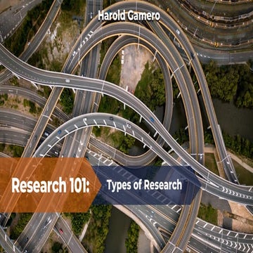 Research 101: Types of Scientific Research | PPT
