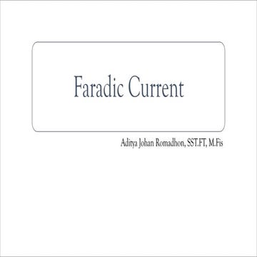 Materi Elektroterapi Fisioterapi Faradic Current | PDF