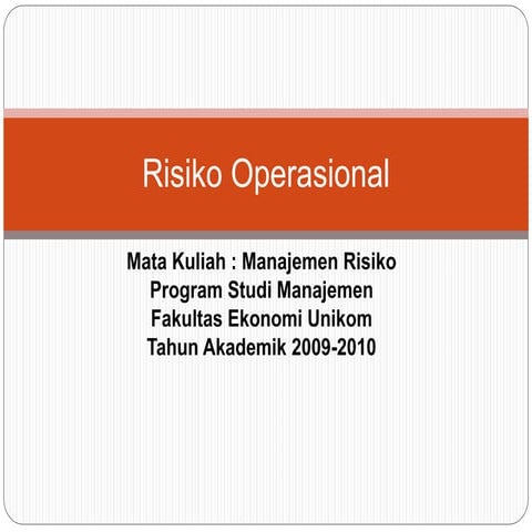 7. Risiko operasional.ppt manajemen keuangan | PPT