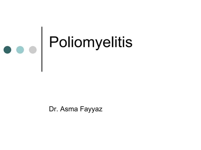 Poliomyelitis | PPTX