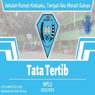 CONTOH TATA TERTIB SEKOLAH UNTUK MPLS... | PPTX