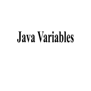 7 Variables Presentation In Java Programming Pdf Ppt 2728