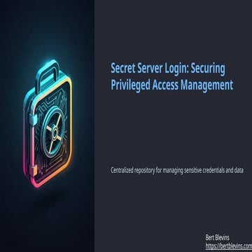 Secure and Manage Sensitive Data with Secret Server Login | PPTX ...