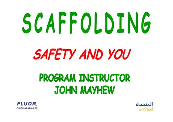 Scaffolding safety training.ppt | Injuries | Diseases and Conditions