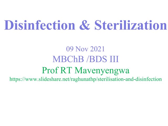 Importance of sterilization and its guidelines | PPTX