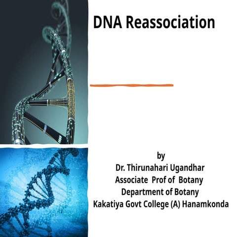 7. DNA Reassociation.pptx Dr Thirunahari Ugandhar | PPTX