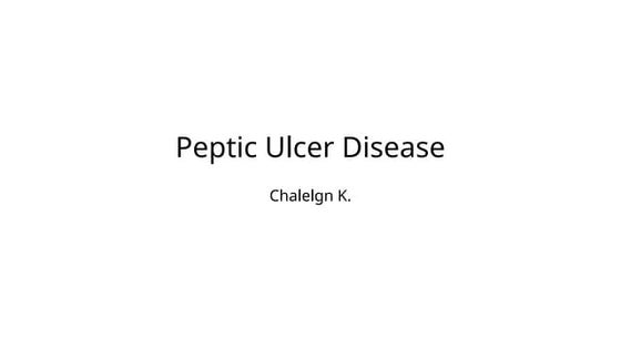 Peptic ulcer disease(PUD) | PPT