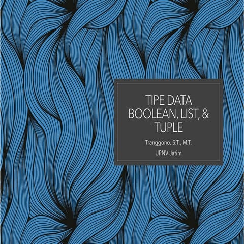 7 Tipe Data Booleanlist And Tuple Computer Programming Ppt 4866