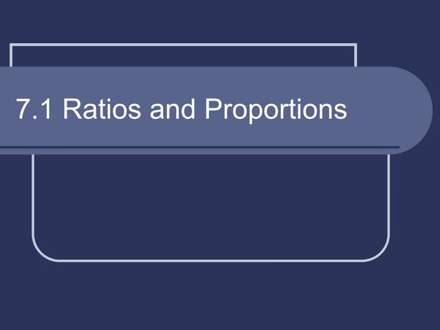 ratio and proportion lesson for grade 9 math | PPTX