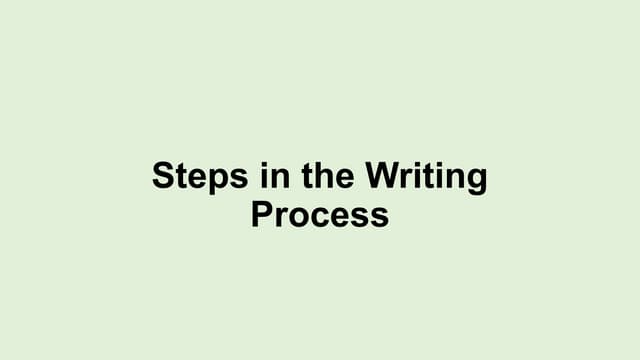 Stages of writing process, Pre writing, Drafting, Revising, Editing and Submitting or publishing ...