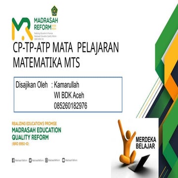 7. PPT CP-TP-ATP capaian pembelajaran, tujuan pembelajaran | PPTX