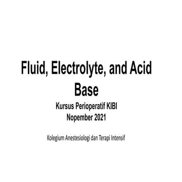 Fluid and Acid Base Balance Fluid and Acid Base Balance | PDF