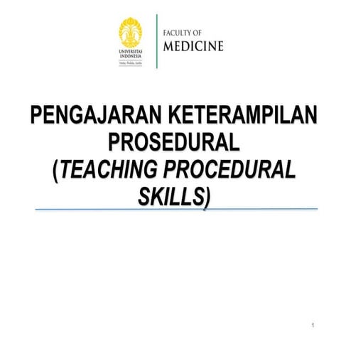 7. CTT Teaching Procedural Skills pengajaran | PDF