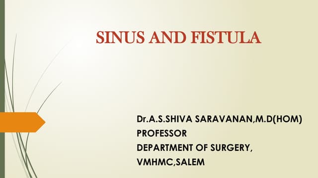 Sinogram and fistulogram | PPTX