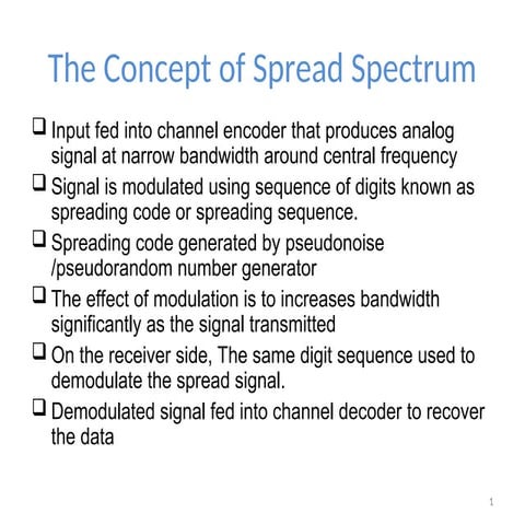 FHSS- Frequency Hop Spread Spectrum | PPTX