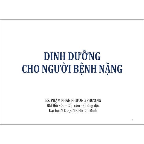 7. DINH DUONG CHO NGUOI BENH NANG ở icuu | PDF