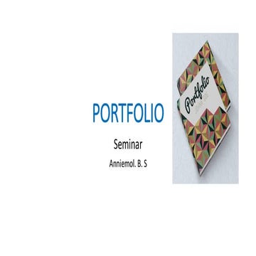 Power point presentation.Portfolio...... | PDF
