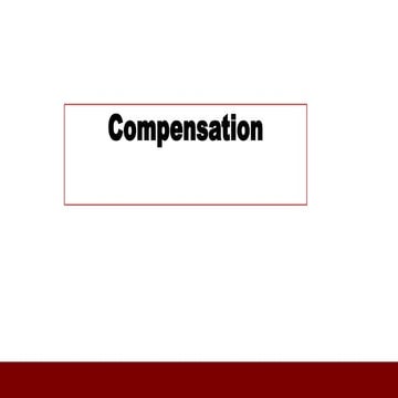 Compensation in Human Resource Management | PPTX