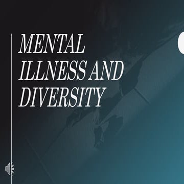 Diversity and Mental Health | PPTX