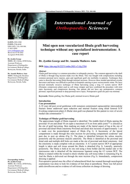 Crimson Publishers-Comparison of Minimal Invasive Subvastal Approach ...