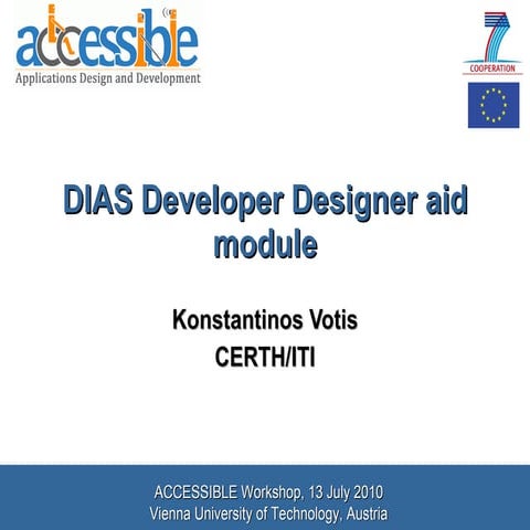 DIAS Developer Designer aid module | PPT