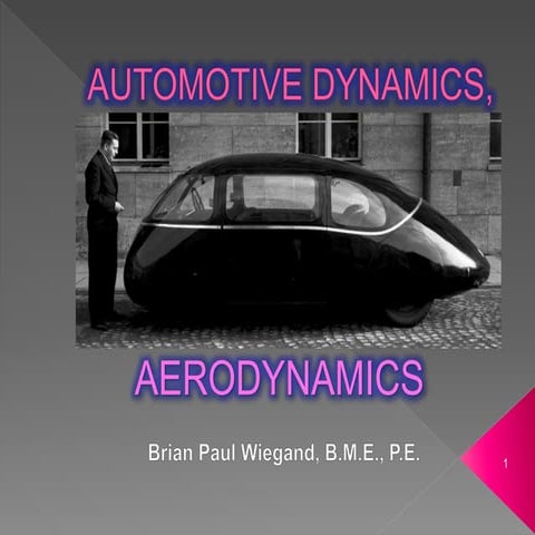 7- AUTOMOTIVE AERODYNAMICS | PPTX