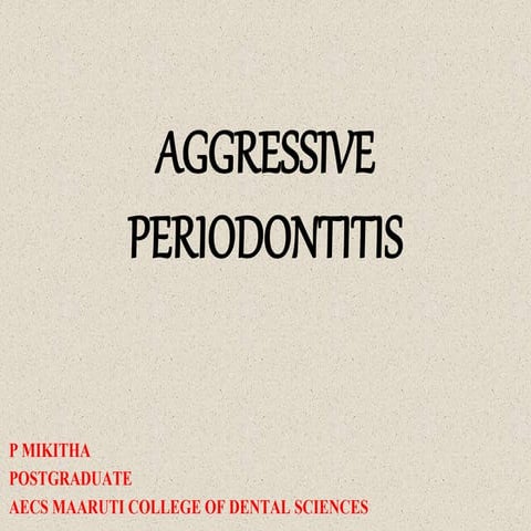 aggressive periodontitis | PPT