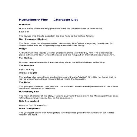 Huck Finn | PDF