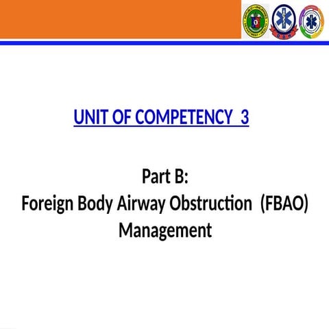 FOREIGN BODY AIRWAY OBSTRUCTION (CHOKING) | PPTX
