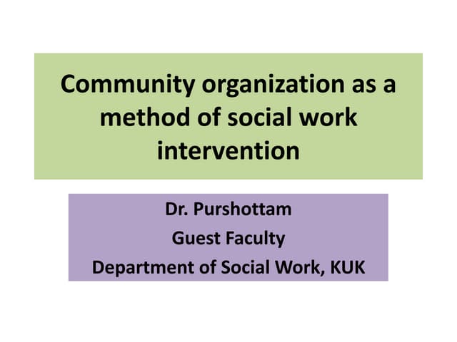 Phases of community organisation | PPTX