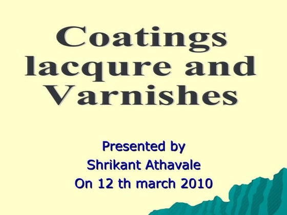 Coating and Lamination | PPTX | Chemistry | Science