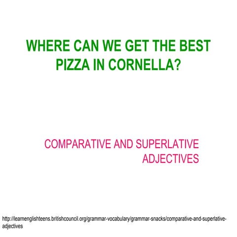 7.comparative and superlative adjectives | PPT