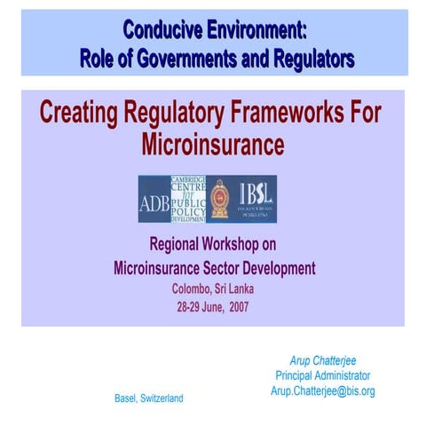 Conducive Environment: Role of Governments and Regulators | PPT