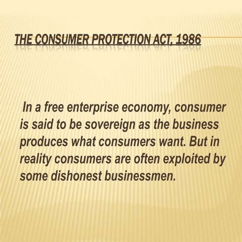 7. consumer protection act | PPTX